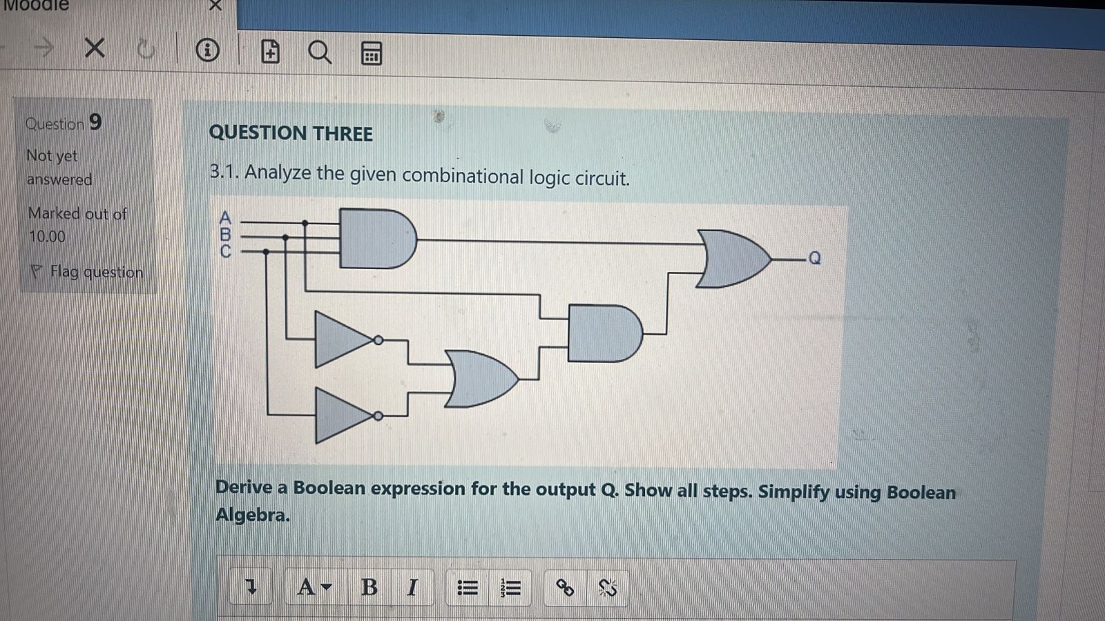 3.1. Analyze the given combinational logic circuit. | Chegg.com