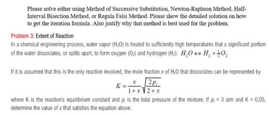 Solved Please Solve Either Using Method Of Successive