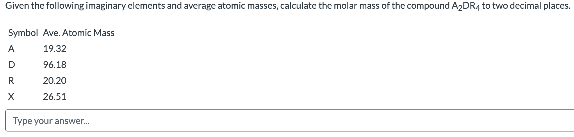 Solved Given the following imaginary elements and average | Chegg.com