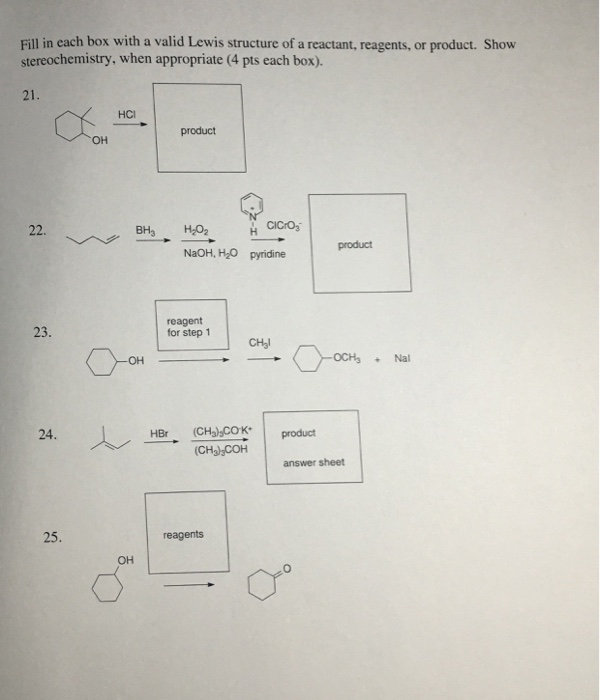 Solved Fill in each box with a valid Lewis structure of a | Chegg.com
