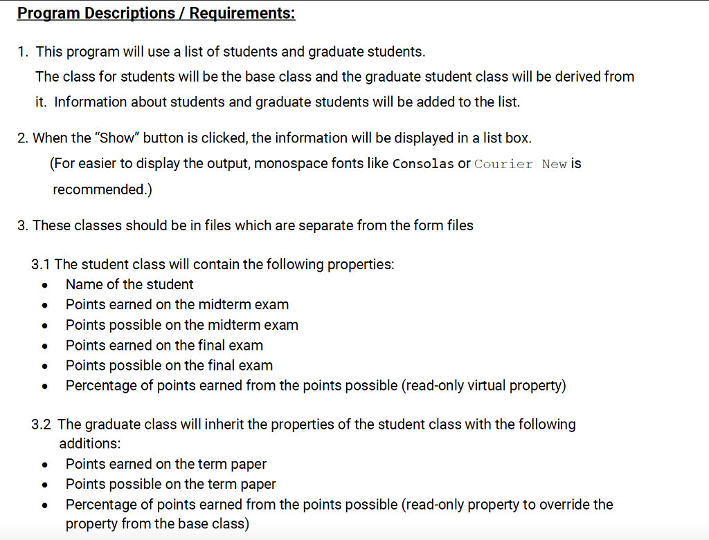 Solved # This is a windows form application and the program | Chegg.com