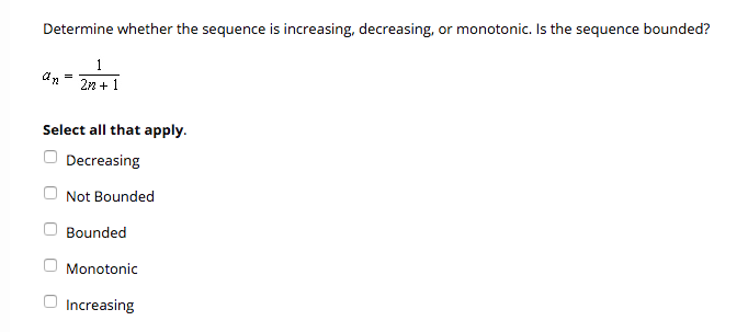 Solved Determine whether the sequence is increasing, | Chegg.com