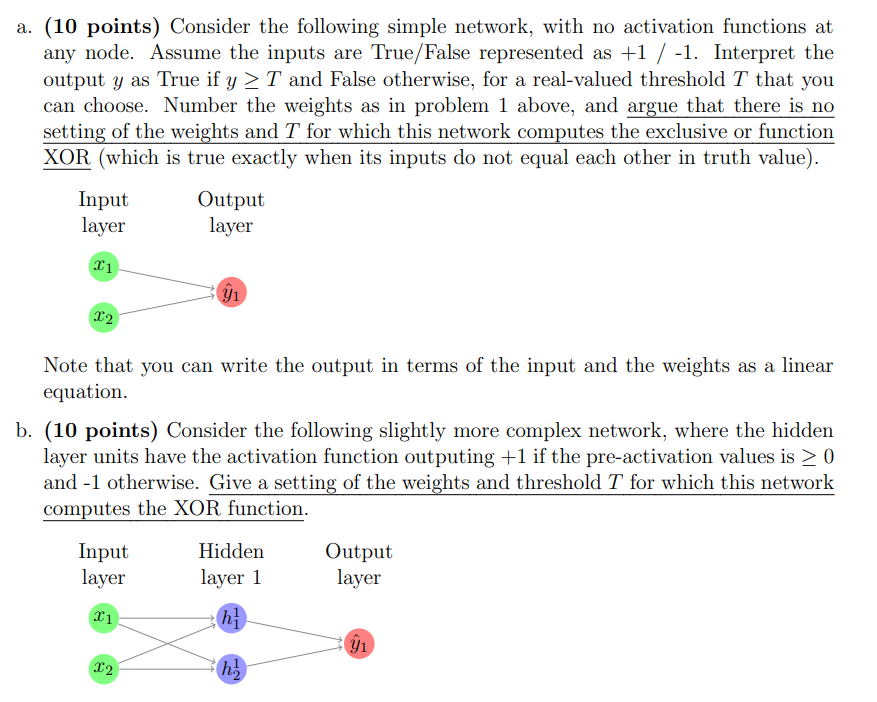 a. (10 points) Consider the following simple network, | Chegg.com