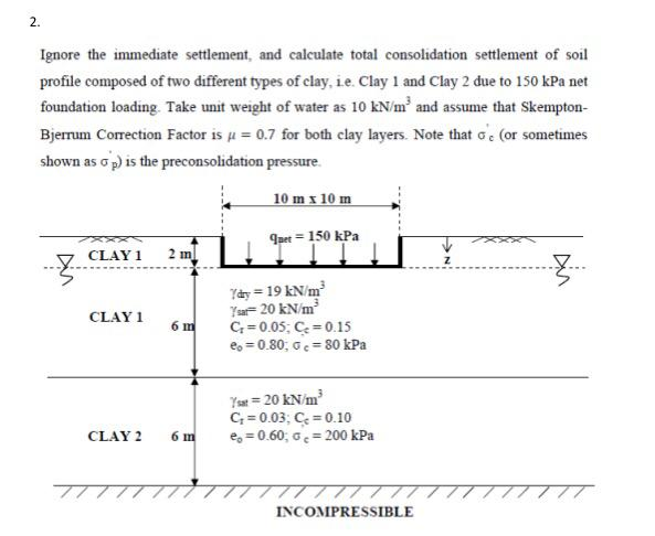 Solved: 2. Ignore the immediate settlement, and calculate Solved: 2. Ignore the immediate settlement, and calculate