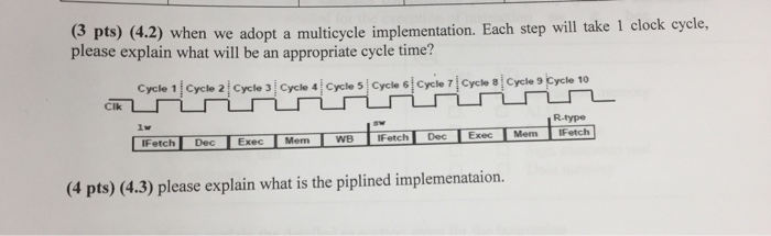 When we adopt a multicycle implementation. Each step | Chegg.com