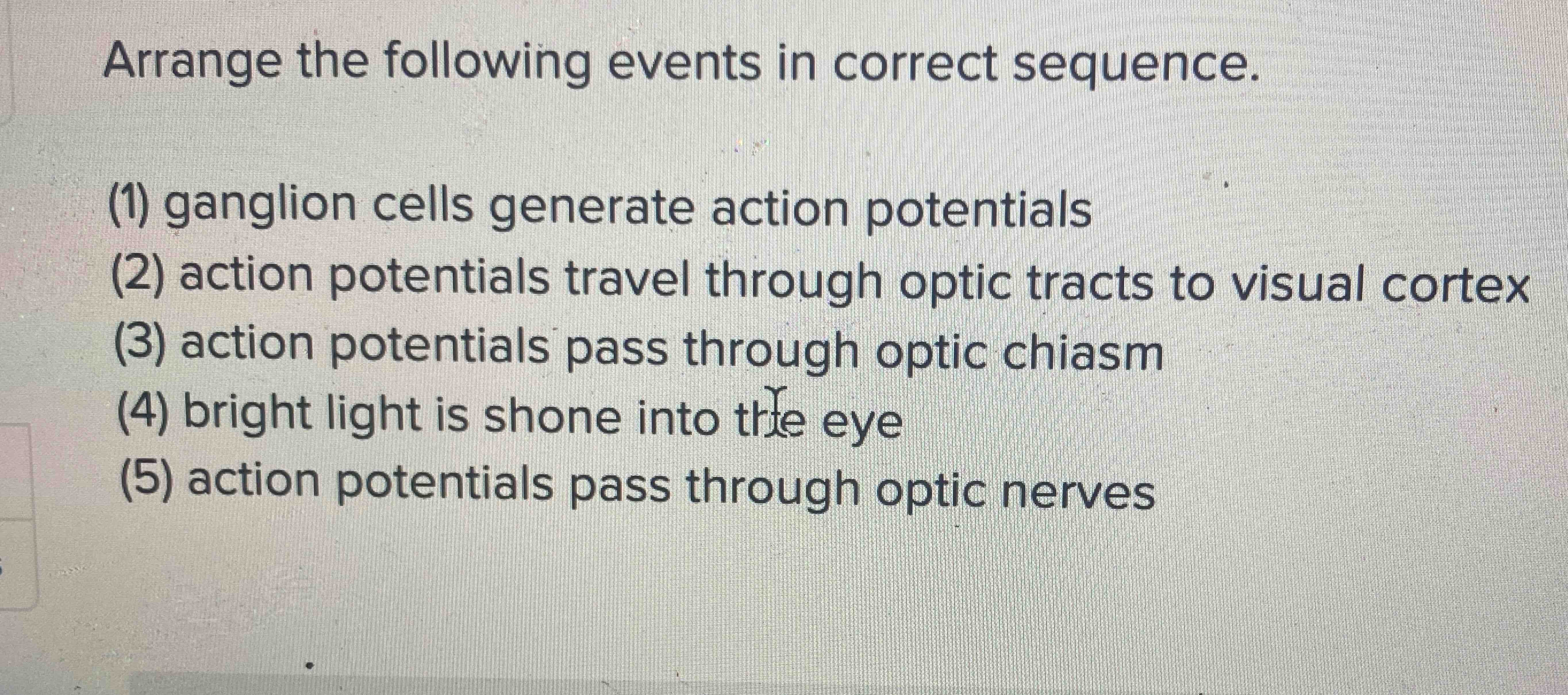 Solved Retina AnatomySelect the correct word from the list | Chegg.com