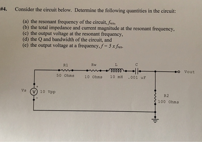 Solved Consider the circuit below. Determine the following | Chegg.com