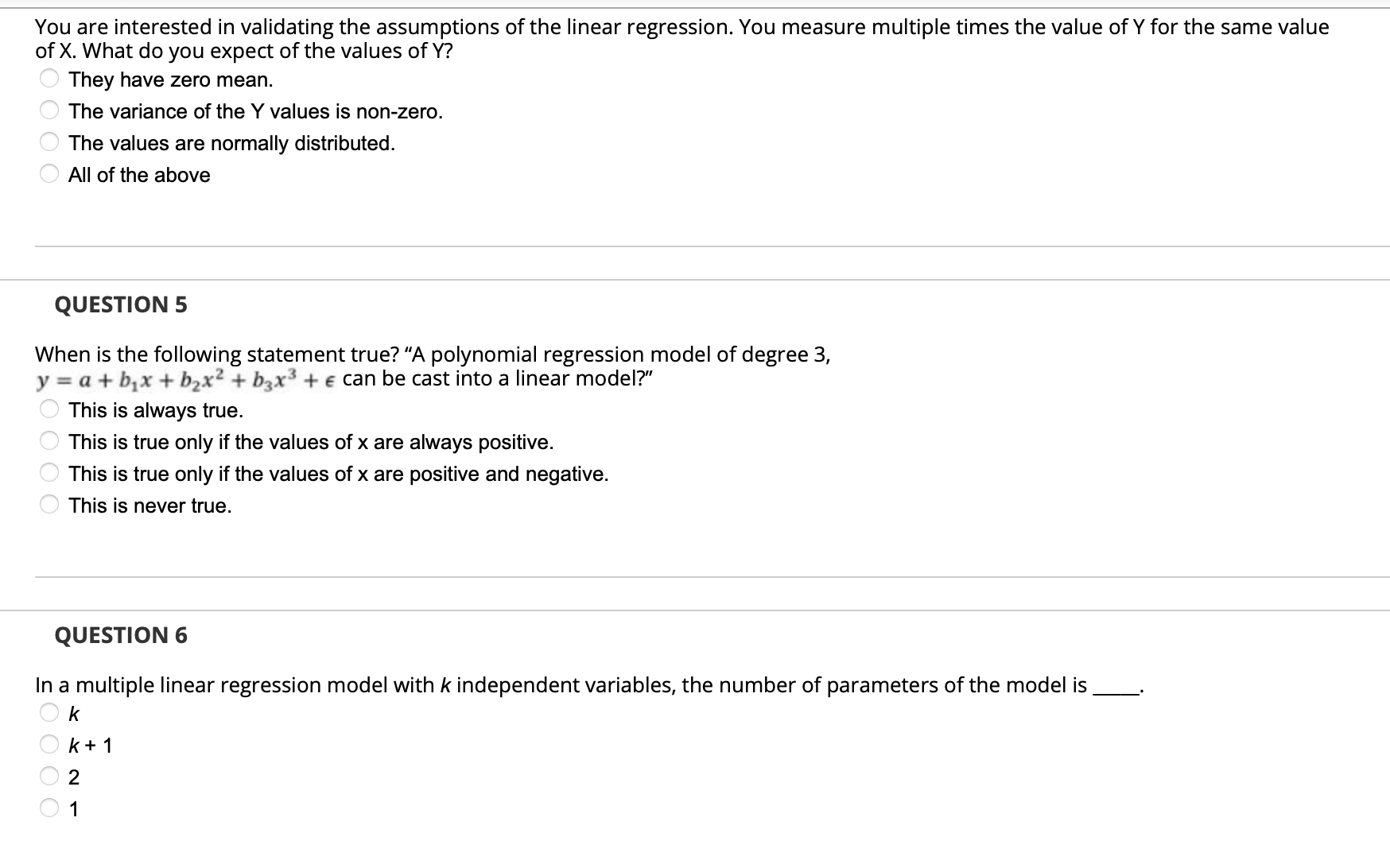 Solved You are interested in validating the assumptions of | Chegg.com