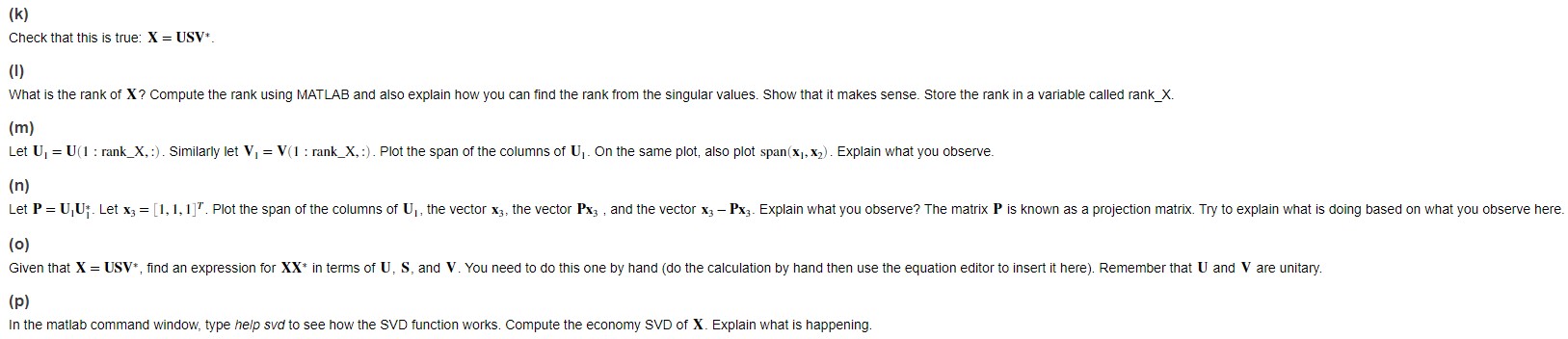 Solved Problem 1 Linear AlgebraThe following vectors are | Chegg.com