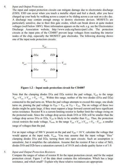 Solved Input and Output Protection The input and output | Chegg.com