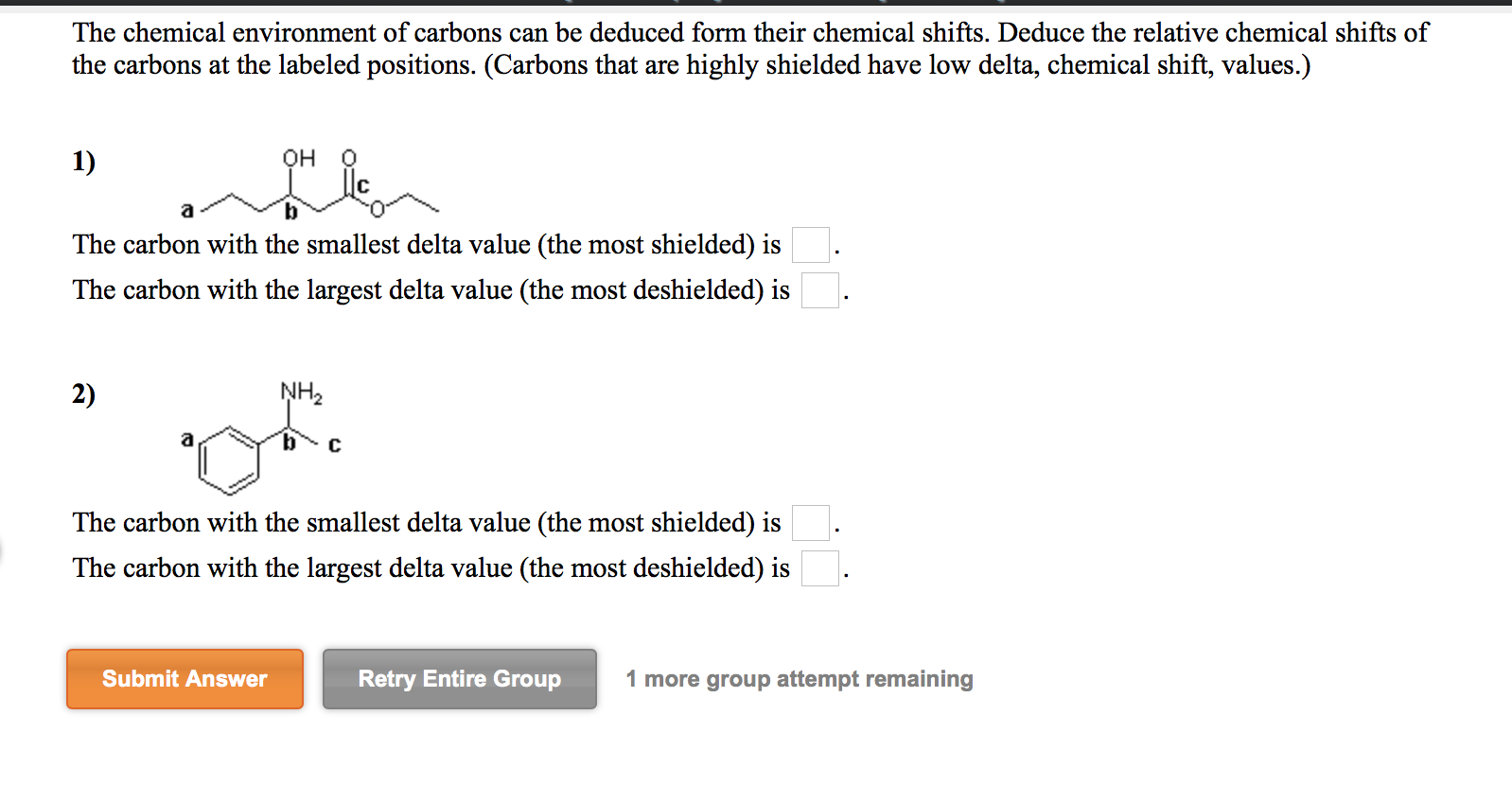 Solved The chemical environment of carbons can be deduced | Chegg.com