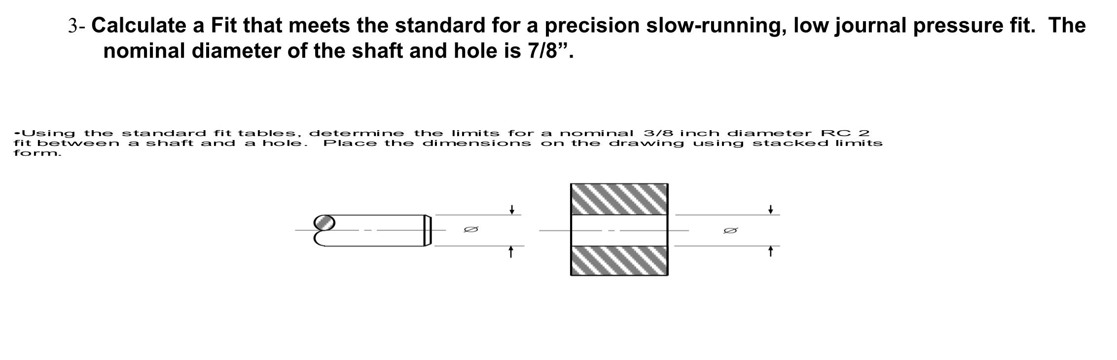 Running and Sliding Fits ∗ - American National | Chegg.com