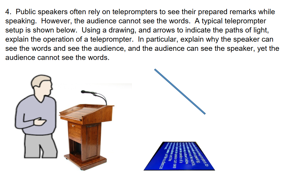 Solved 4. Public speakers often rely on teleprompters to see | Chegg.com