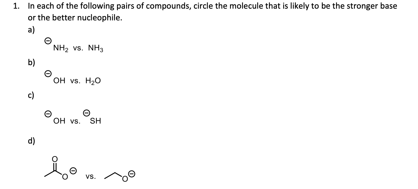 Solved 1. In each of the following pairs of compounds, | Chegg.com