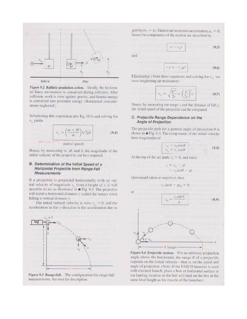 Projectile Motion: The Ballistic Pendulum INTRODUC... | Chegg.com