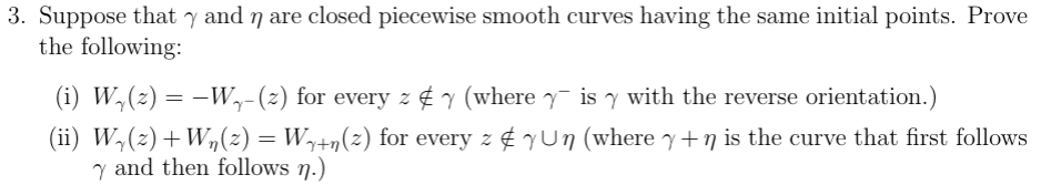 Solved Where W is the winding number (i.e. | Chegg.com