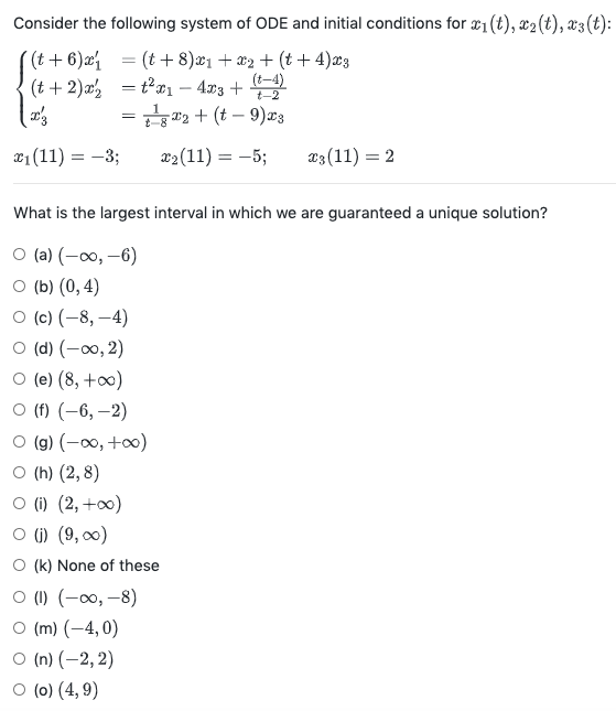 Solved Consider the following system of ODE and initial | Chegg.com