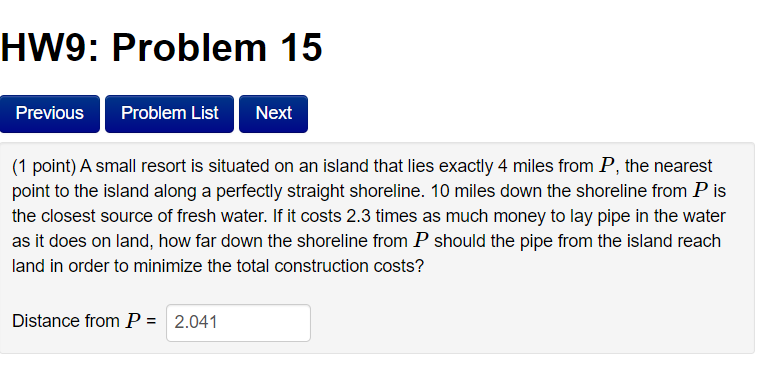 Solved HW9: Problem 15 Previous Problem List Next (1 point) | Chegg.com