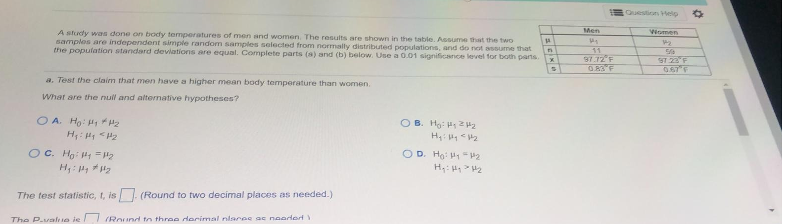 Solved (Accept/Reject) null hypothesis because (there is/ | Chegg.com