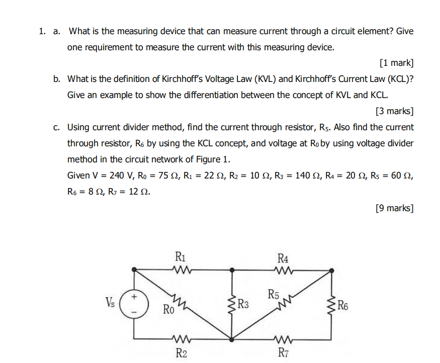 Solved Using current divider method, find the current | Chegg.com