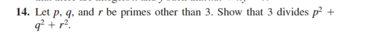 Solved Let p,q, ﻿and r ﻿be primes other than 3 . ﻿Show that | Chegg.com