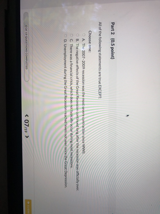 Solved As the figure illustrates, the Great Recession was | Chegg.com