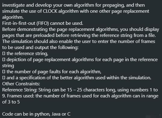 investigate and develop your own algorithm for | Chegg.com