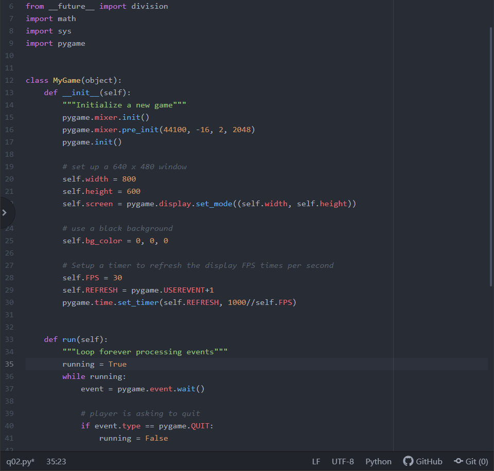 Python Pygame Modify The Sample Code So That The B Chegg