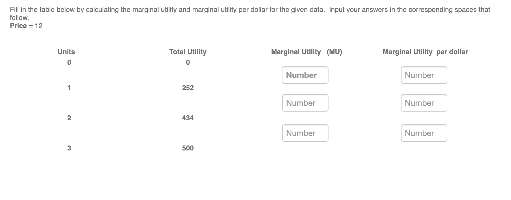 Solved Fill in the table below by calculating the marginal | Chegg.com