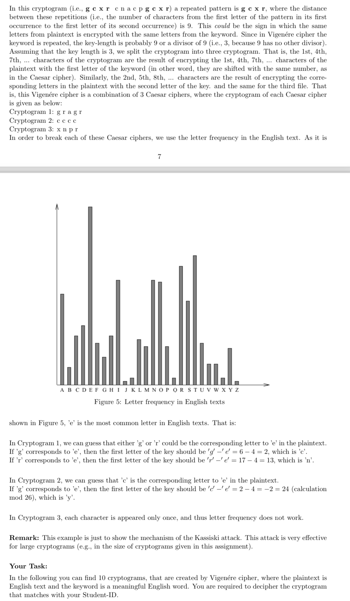 Solved Cryptanalysis of a Polyalphabetic Cipher: In this | Chegg.com