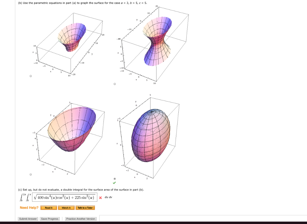 Solved (b) Use the parametric equations in part (a) to graph | Chegg.com
