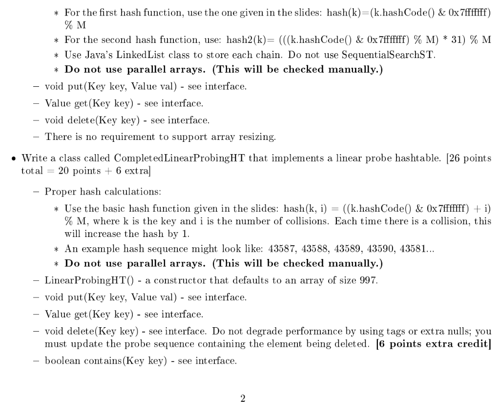 Implementing Hashtable-based Symbol Tables Summary: | Chegg.com