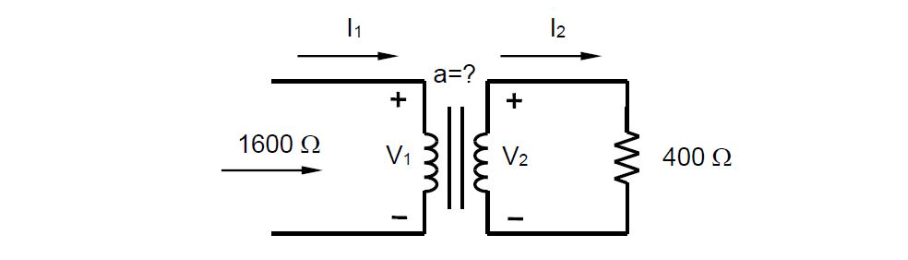 Solved Assume an ideal transformer, find a=V2/V1=I1/I2 | Chegg.com