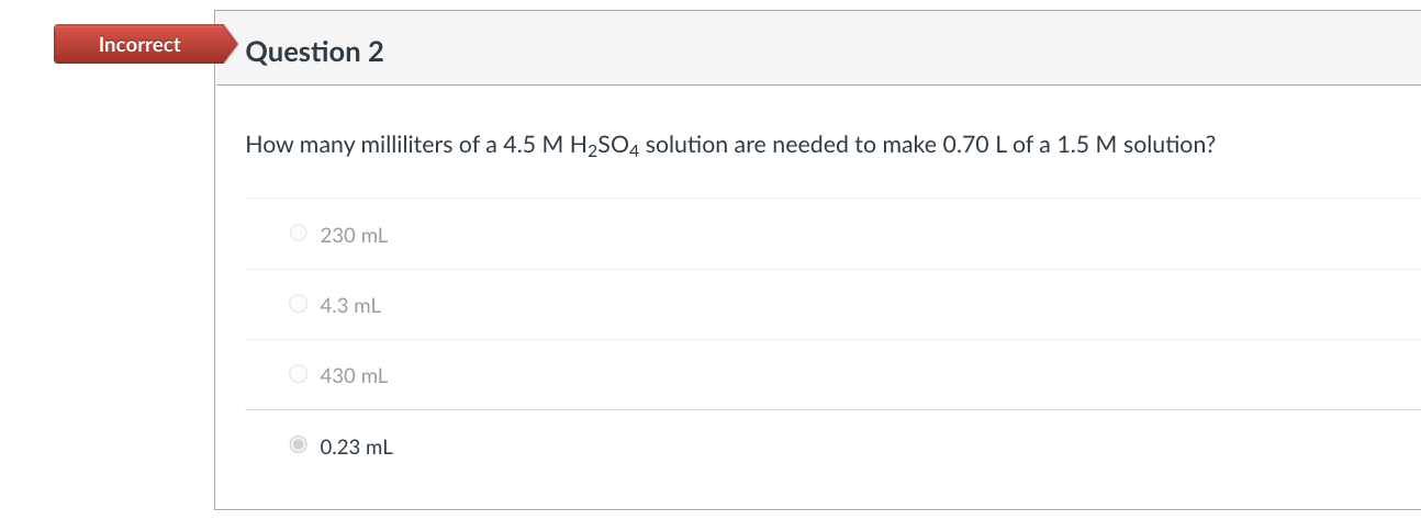 Solved An 750.0ml aliquot of a stock solution was diluted to | Chegg.com