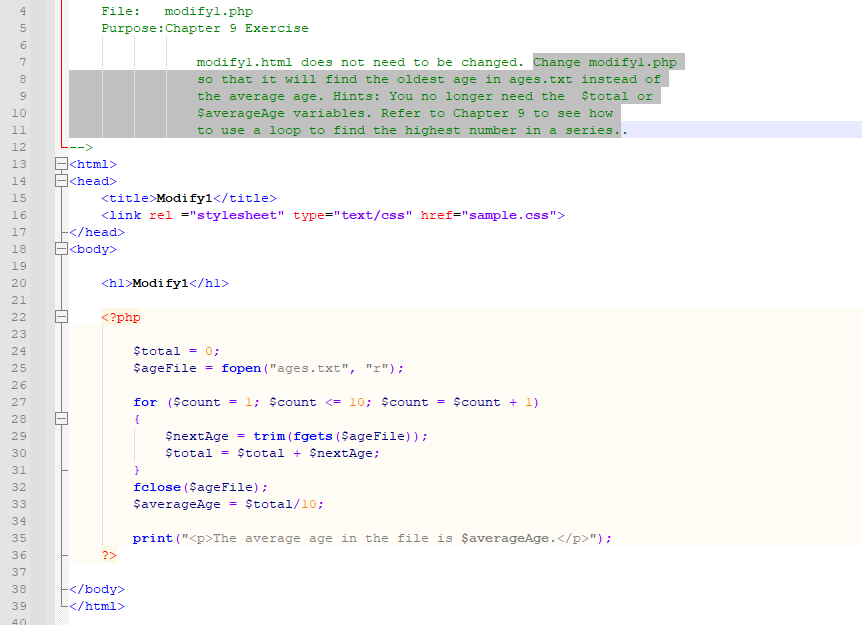 Solved Please help me Modify Ch.9 Modify1 Change | Chegg.com
