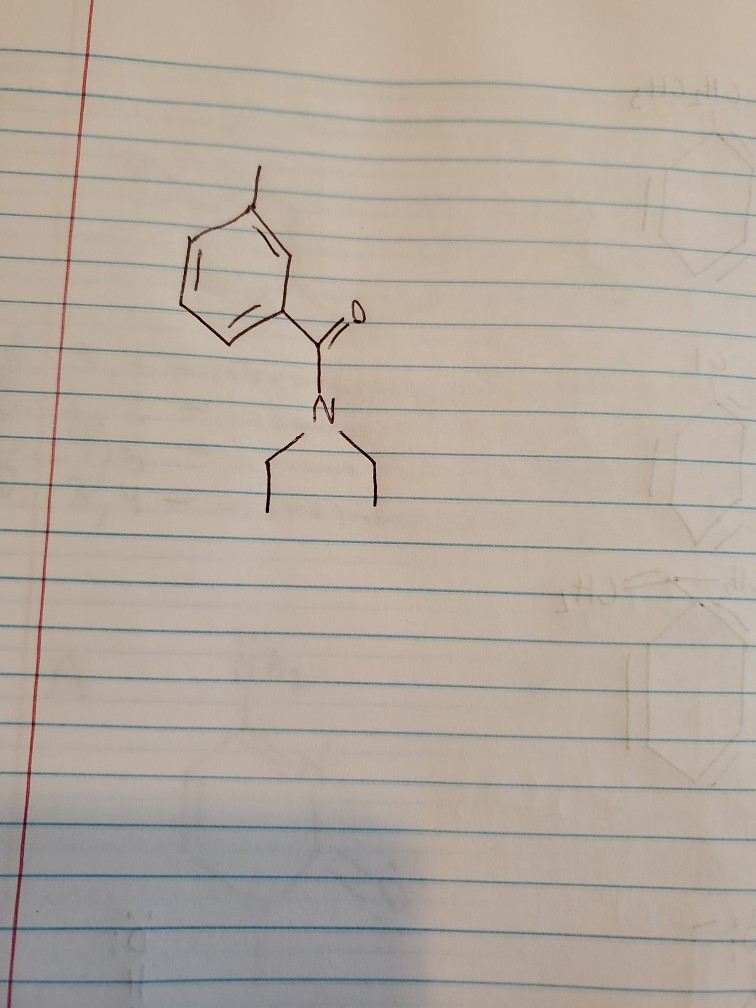 Solved when analyzing the H NMR spectra of DEET, the pattern | Chegg.com