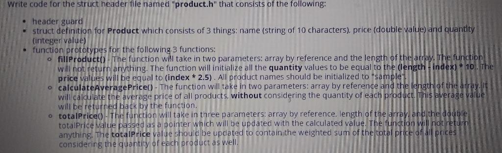Solved Write code for the struct header file named | Chegg.com