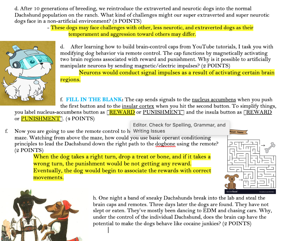 Solved d. After 10 generations of breeding, we reintroduce | Chegg.com