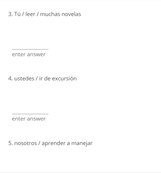 3: A comprobar: The verb Total points: −−/10 Attempts | Chegg.com