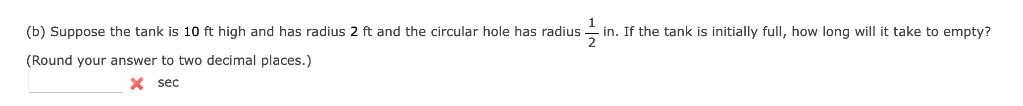 Solved A tank in the form of a right-circular cylinder | Chegg.com