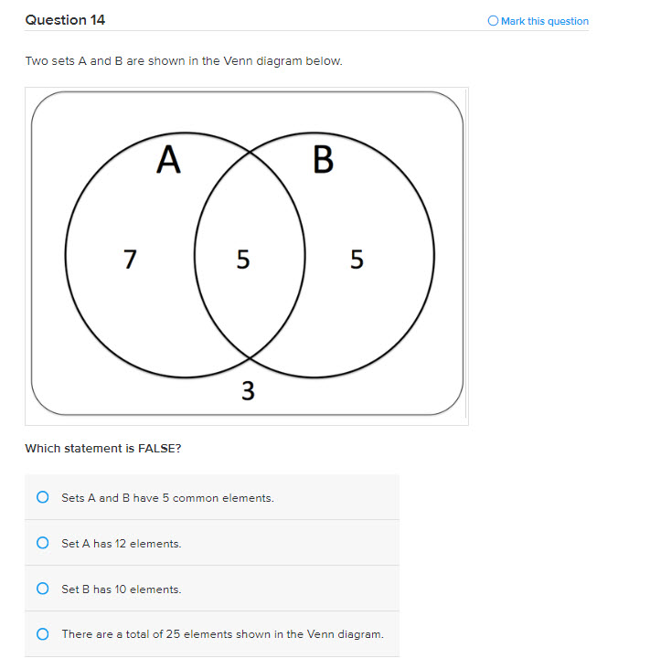 Solved Question 14 O Mark this question Two sets A and B are | Chegg.com Solved Question 14 O Mark this question Two sets A and B are | Chegg.com
