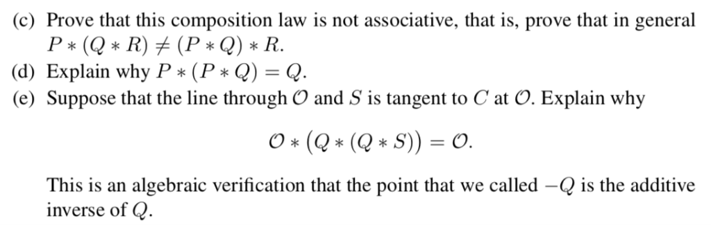 Solved 1.10. Define a composition law on the points of a | Chegg.com
