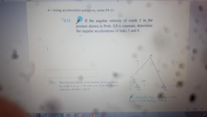 Solved 4-Using acceleration polygons, solve P4.11 +4.1 1 If | Chegg.com