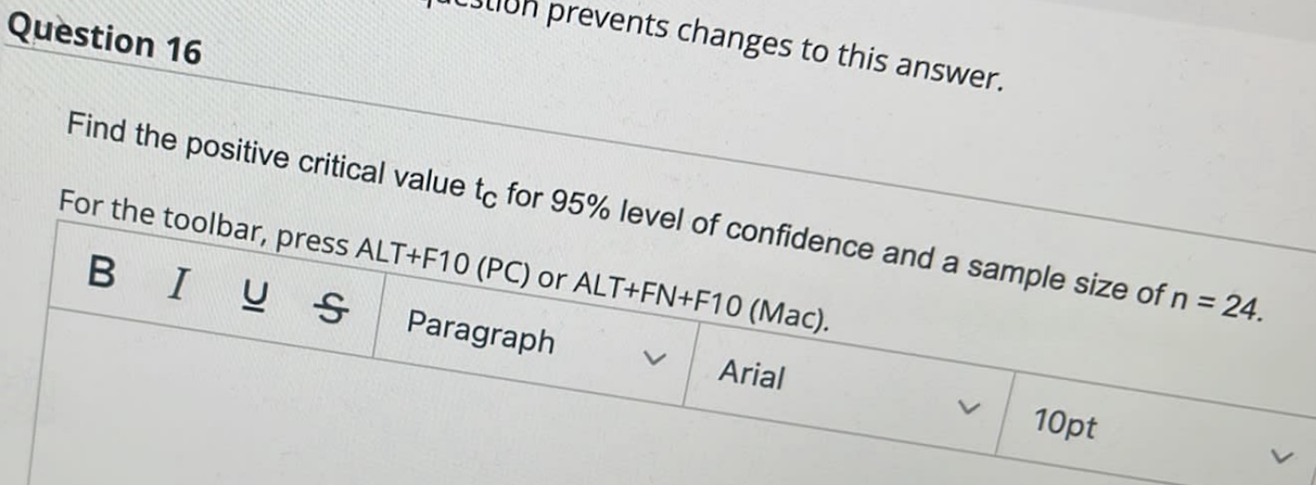 Solved Question 16 prevents changes to this answer. Find the | Chegg.com