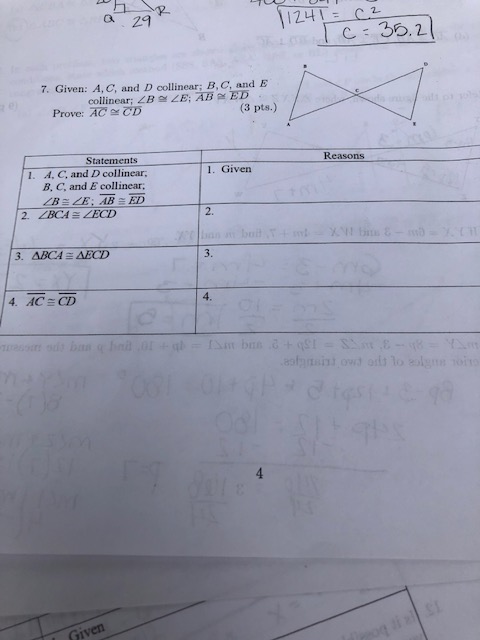 Solved Q 29 11241 = C² T= 35.2) 7. Given: A, C, and D | Chegg.com