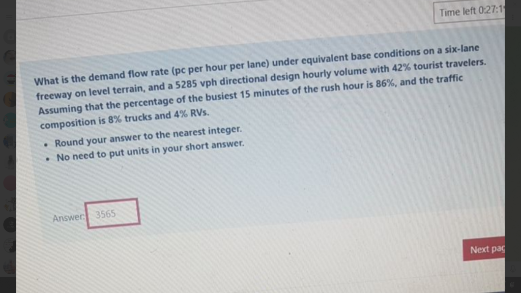 Solved What is the demand flow rate (pc per hour per lane) | Chegg.com