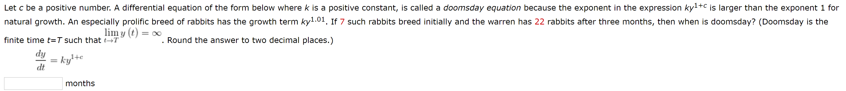 Solved Let c be a positive number. A differential equation | Chegg.com