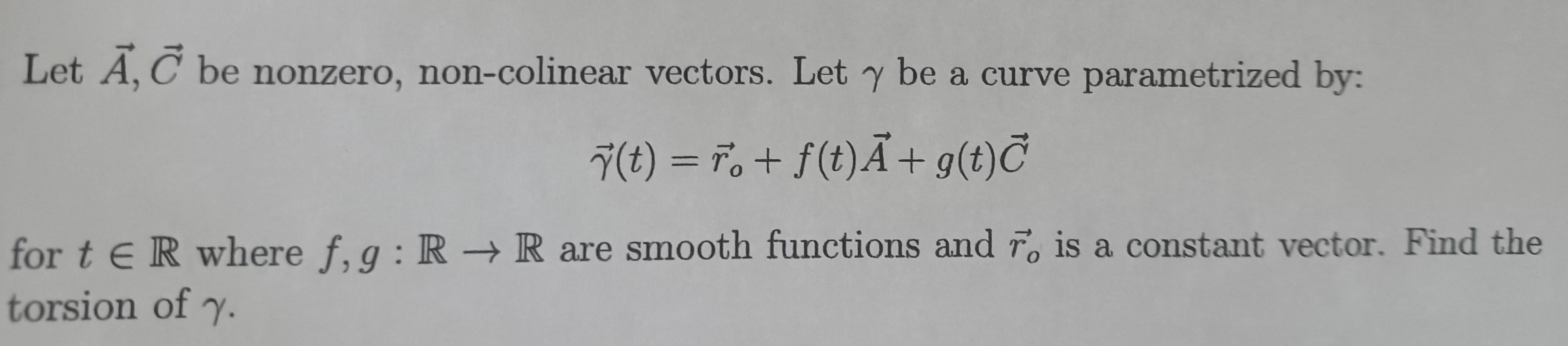 Solved Let A, C be nonzero, non-colinear vectors. Let y be a | Chegg.com