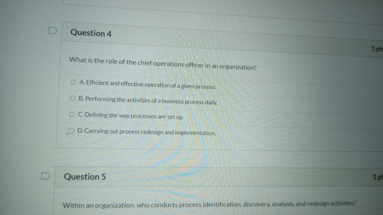 Select the most appropriate goal of the process | Chegg.com
