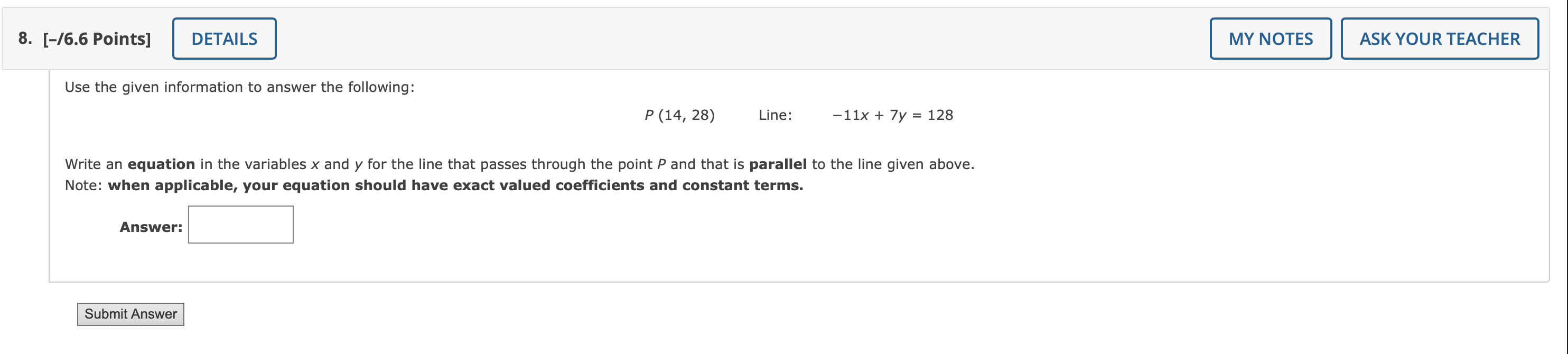 Solved Use the given information to answer the following: | Chegg.com